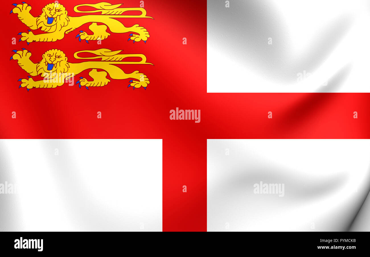 Flag of Sark. Close Up Stock Photo - Alamy