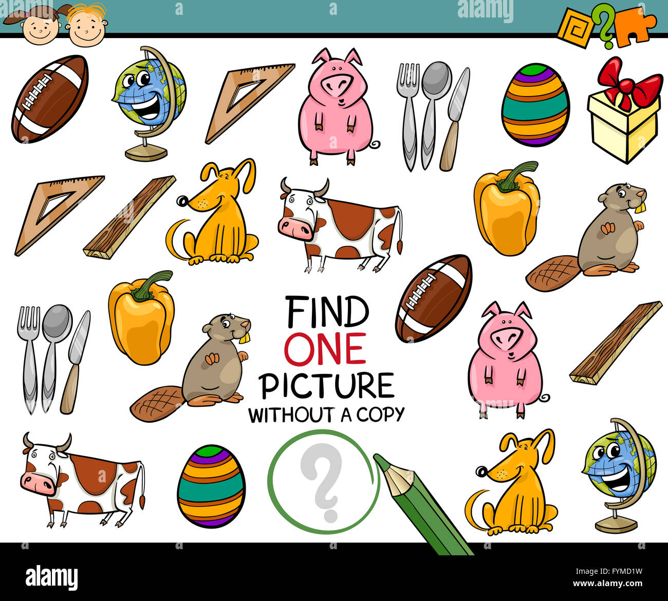 find single picture game cartoon Stock Photo - Alamy