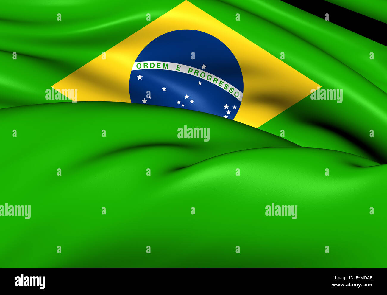 Flag of Brazil. Close Up Stock Photo - Alamy