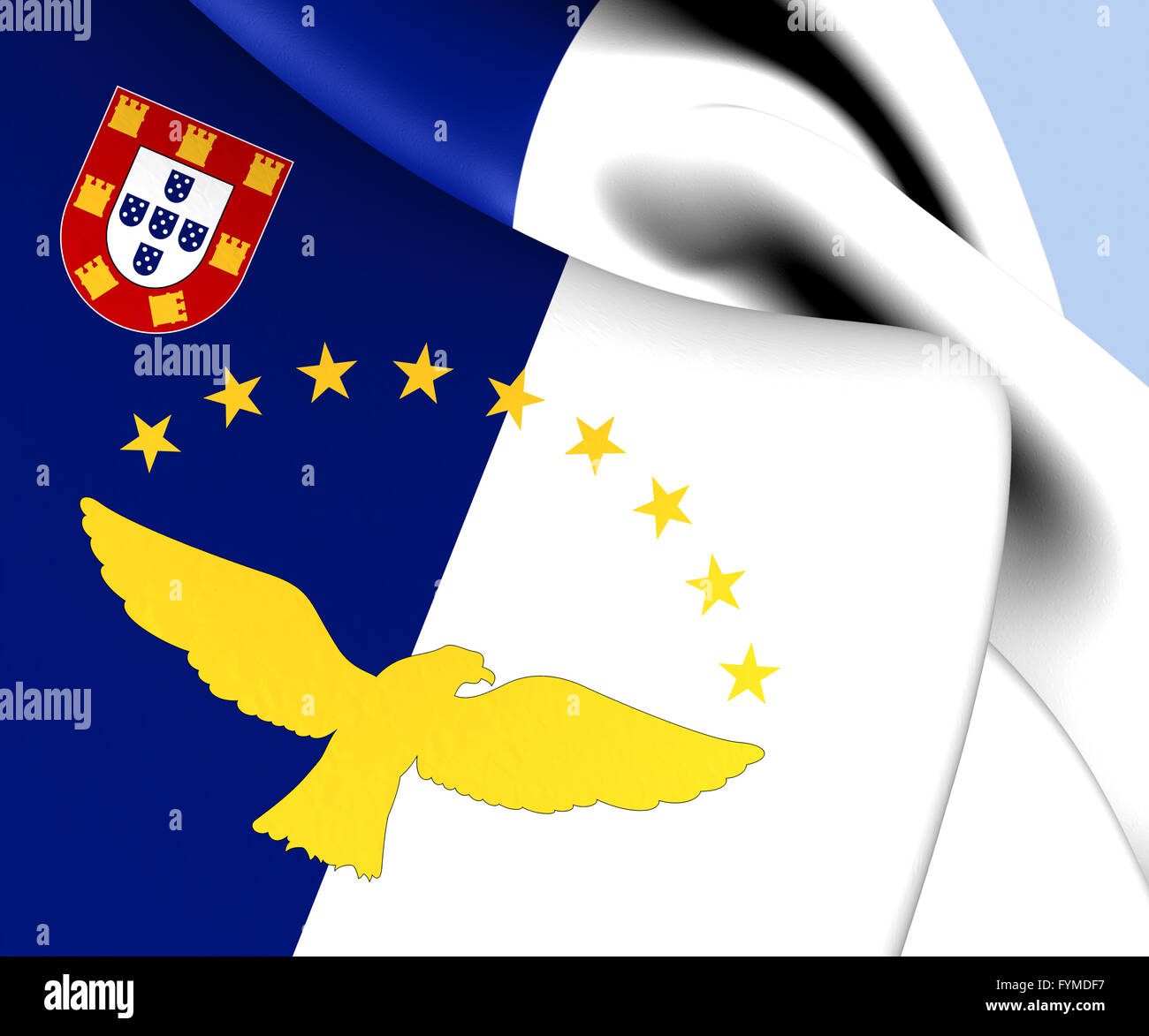 Flag of Azores Stock Photo - Alamy