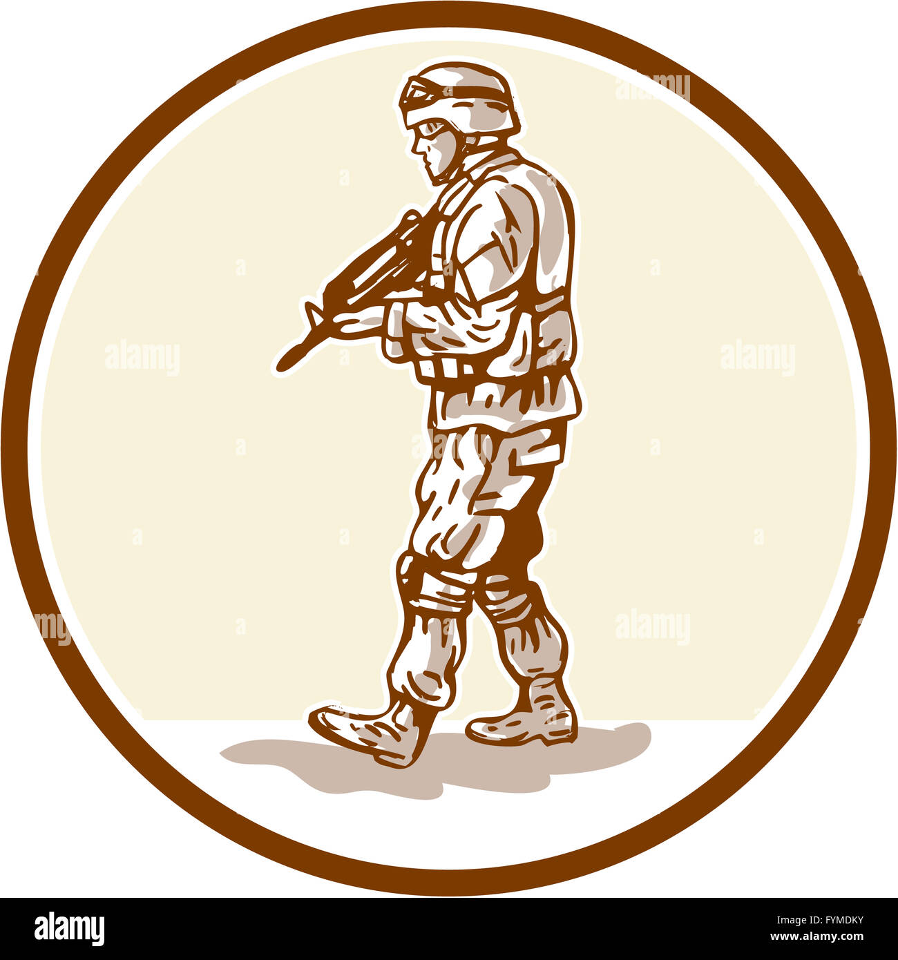 Walking army soldier military rifle hi-res stock photography and images ...