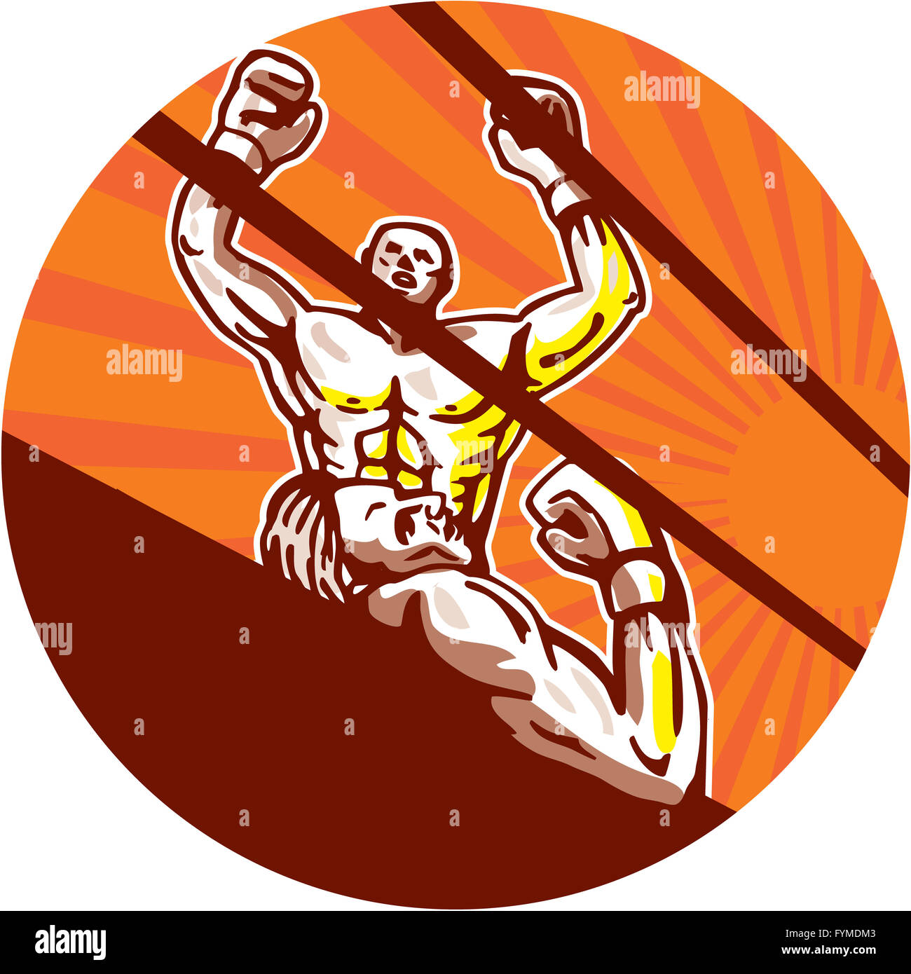 Knock out boxing graphic hi-res stock photography and images - Alamy