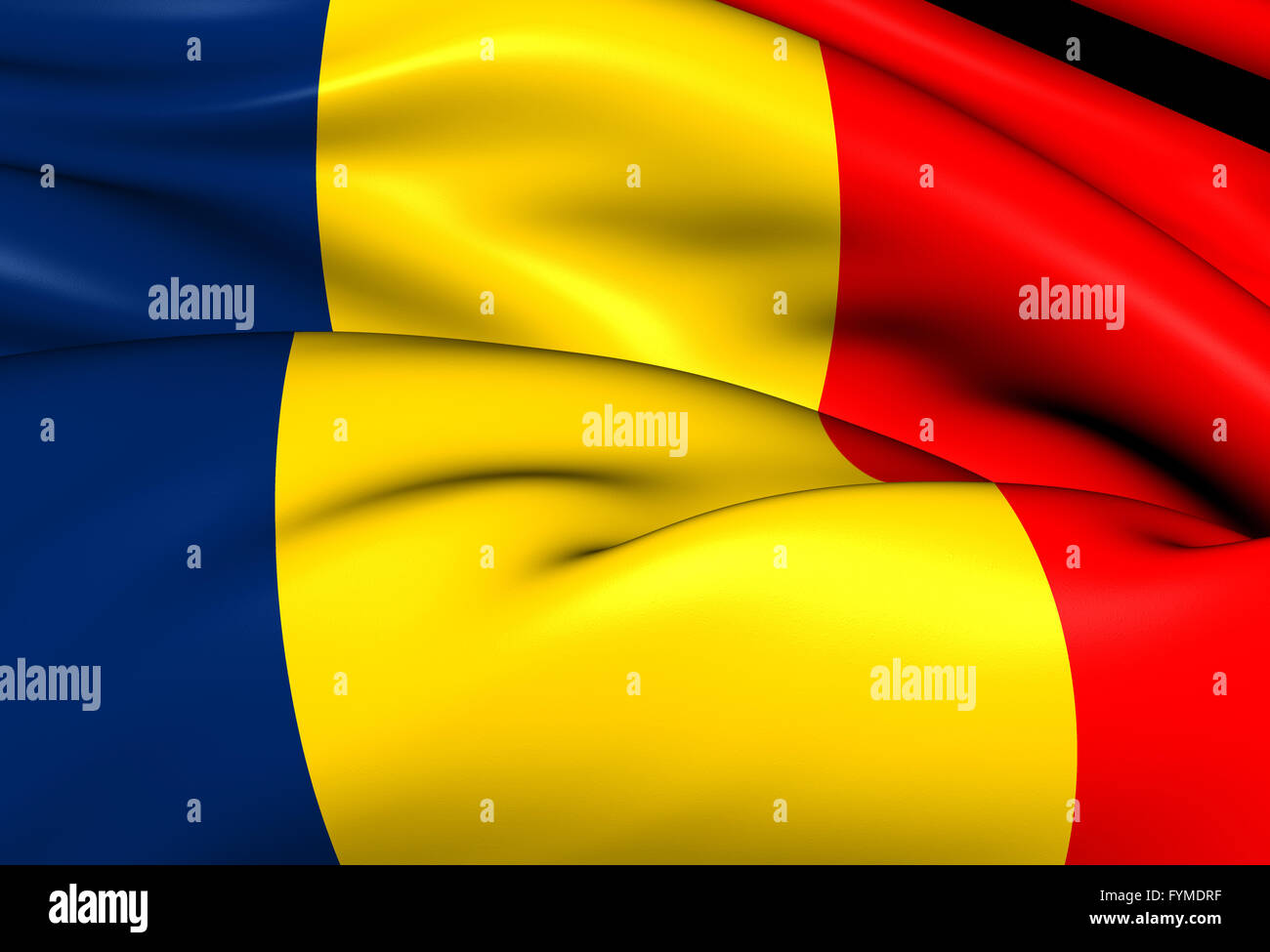 Flag of Chad. Close Up Stock Photo - Alamy