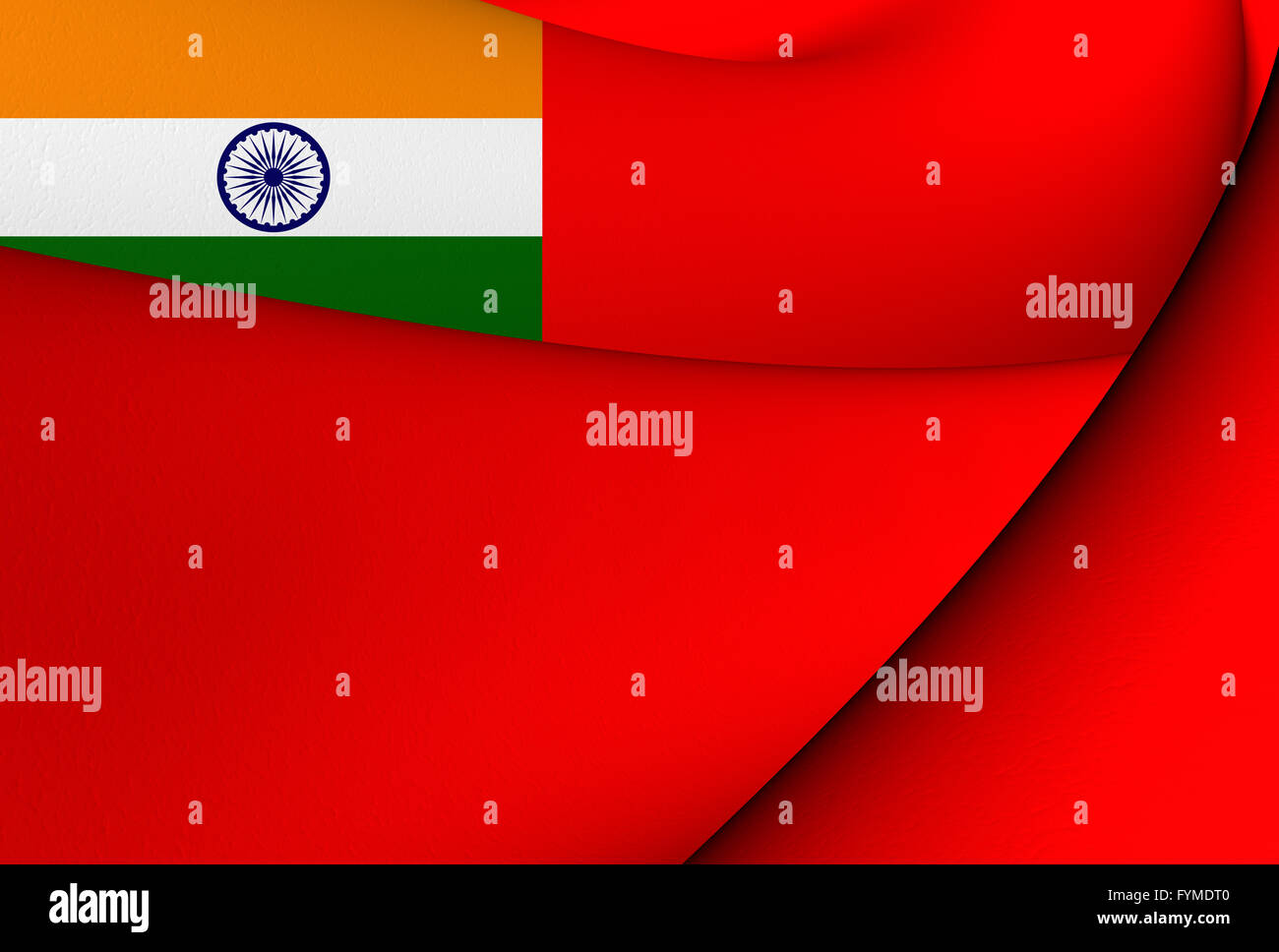 Civil Ensign of India. Close Up Stock Photo - Alamy