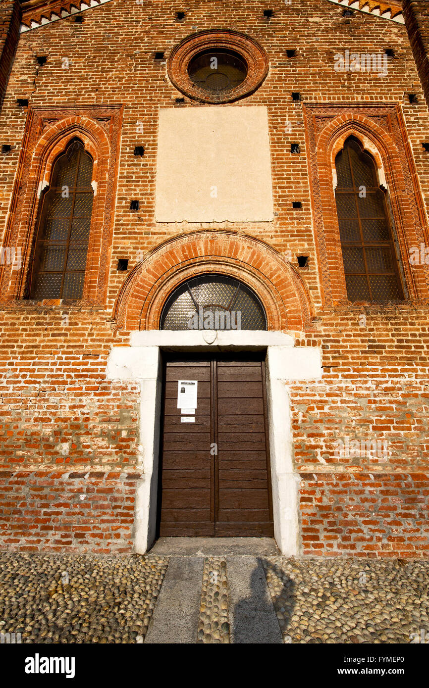 church in the parabiago old closed brick tower italy lombardy Stock ...