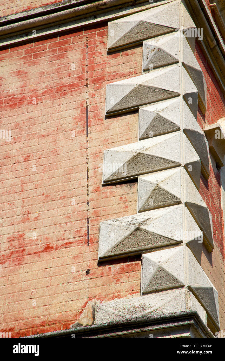 milan in italy old church concrete wall brick the corner Stock Photo ...