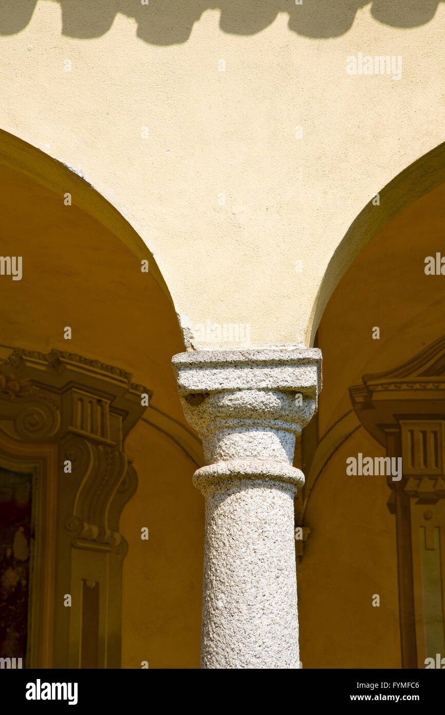 wall milan in italy old church concrete wall brick stone Stock Photo ...