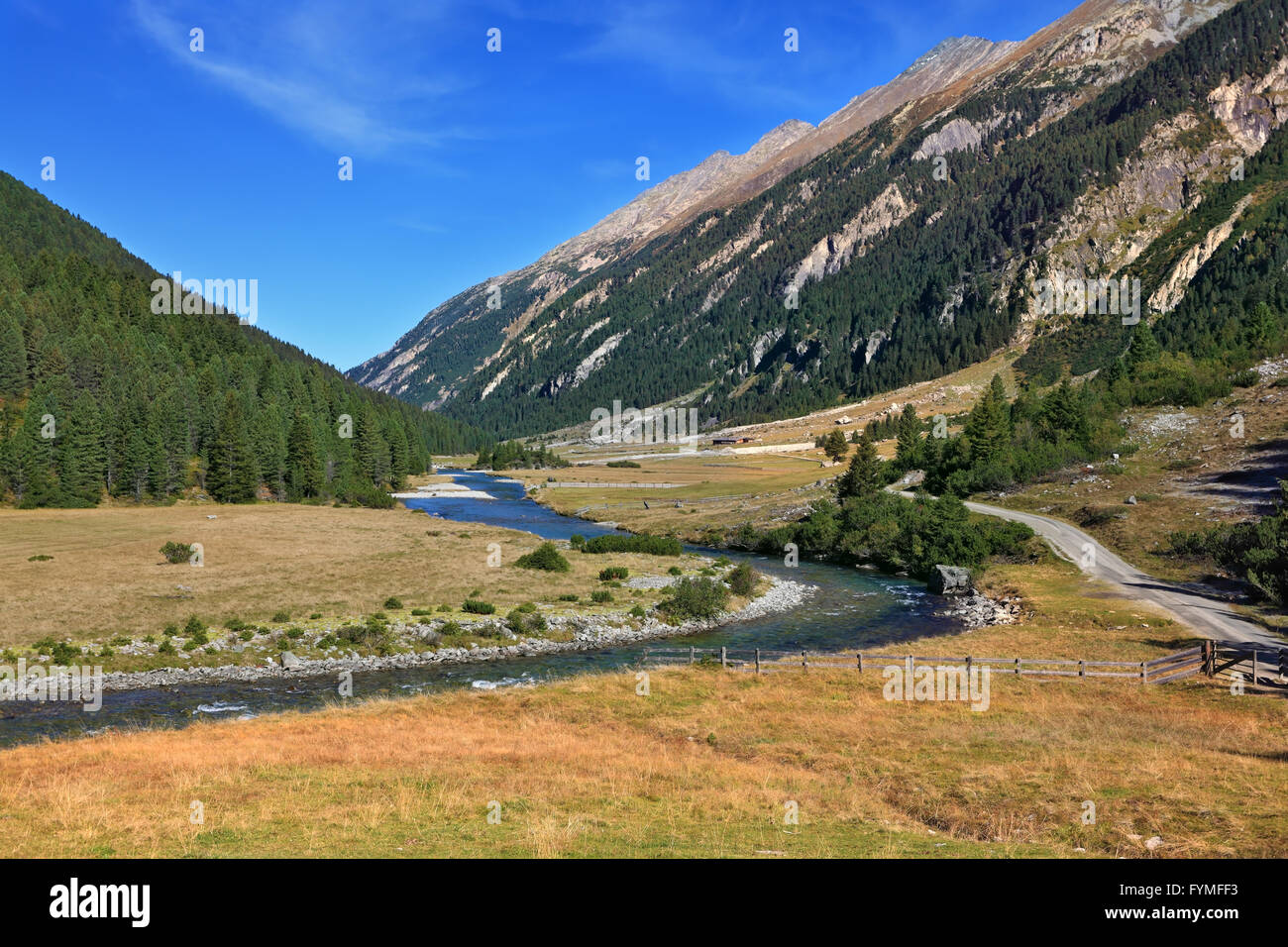 The rough transparent stream quickly runs down Stock Photo - Alamy
