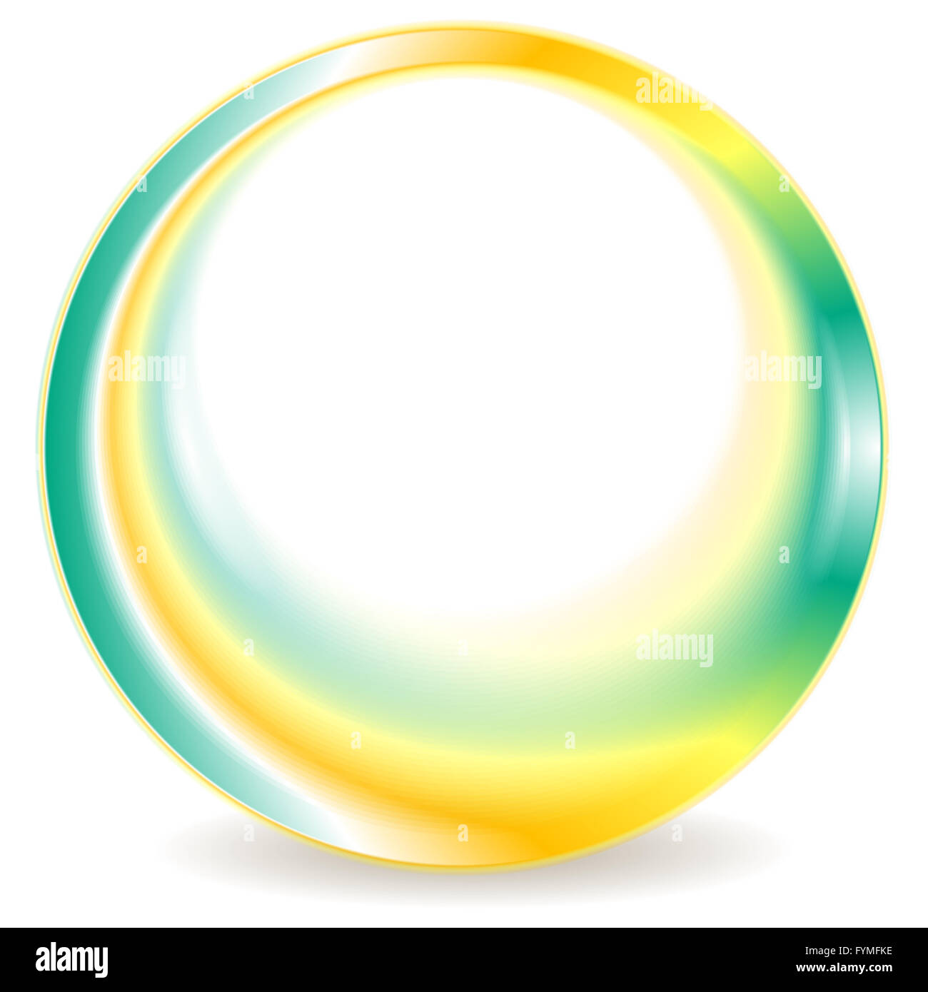 Turquoise and yellow blurred round logo design Stock Photo - Alamy