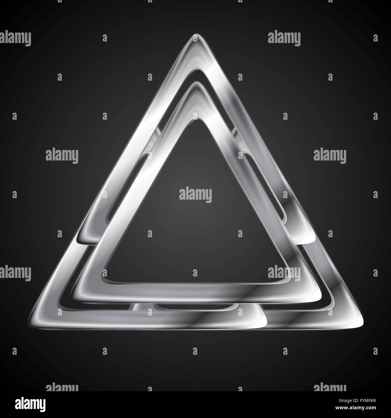 Abstract silver triangle logo design hi-res stock photography and ...