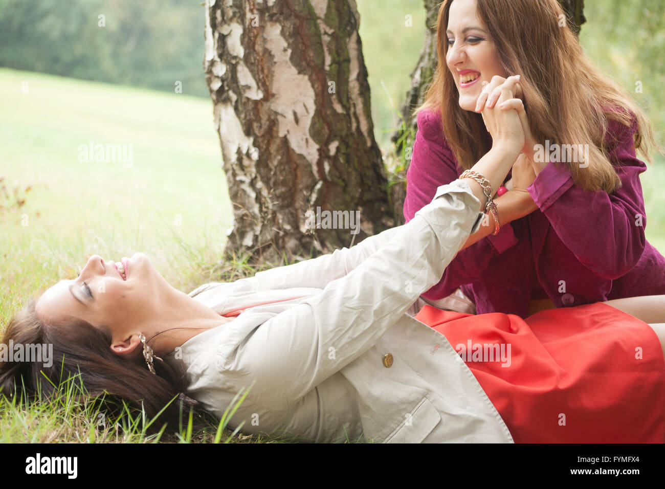 Portrait beautiful trendy girls hi-res stock photography and images - Alamy