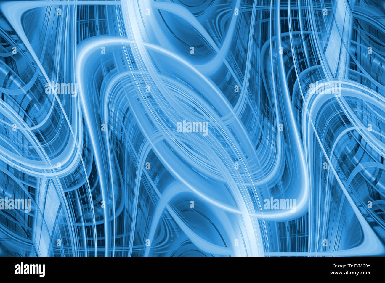 Abstract blue glowing lines hi-res stock photography and images - Alamy