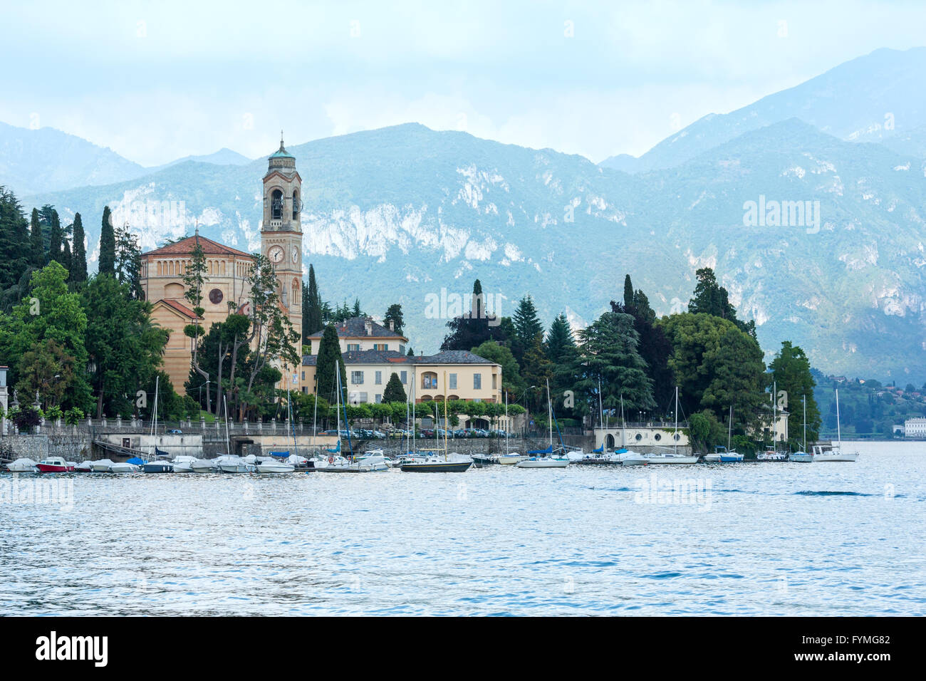 Lake Como (Italy) shore view Stock Photo - Alamy
