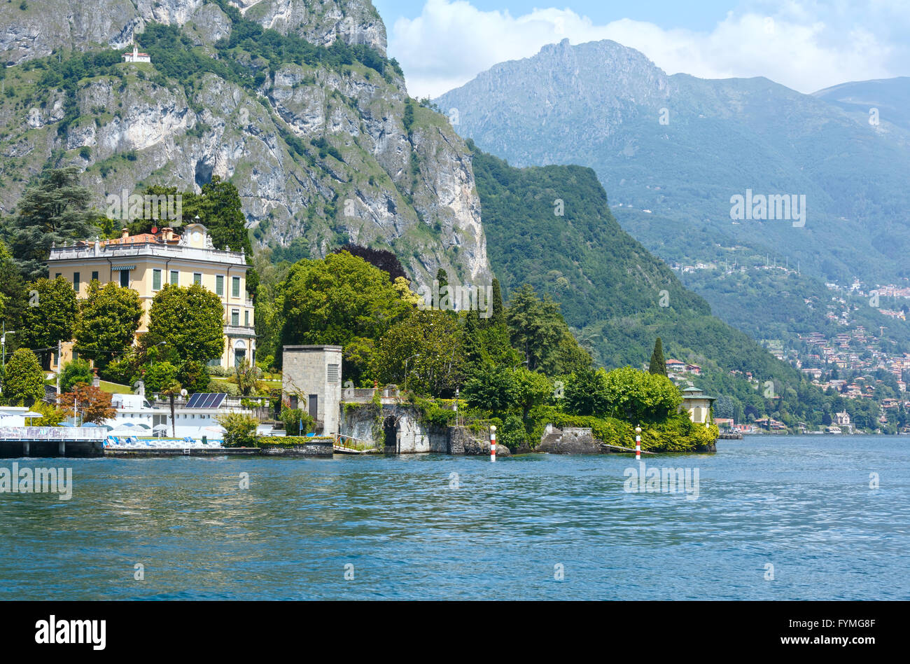 Lake Como (Italy) shore view Stock Photo - Alamy