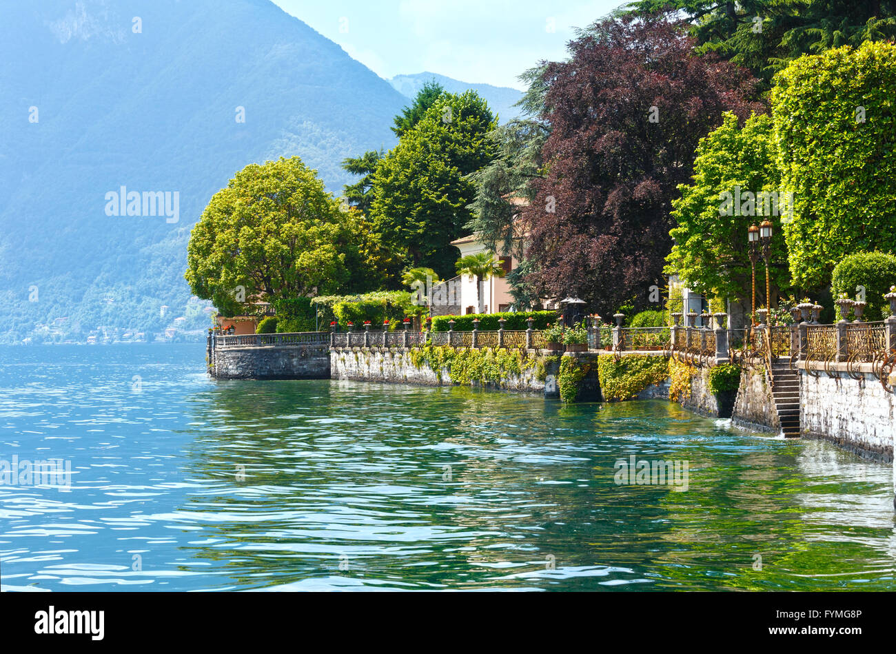 Lake Como (Italy) shore view Stock Photo - Alamy
