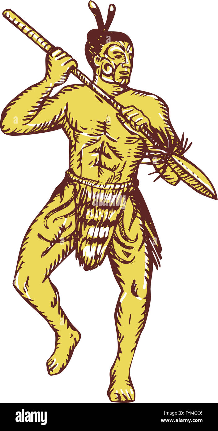 Maori warrior sketch hi-res stock photography and images - Alamy