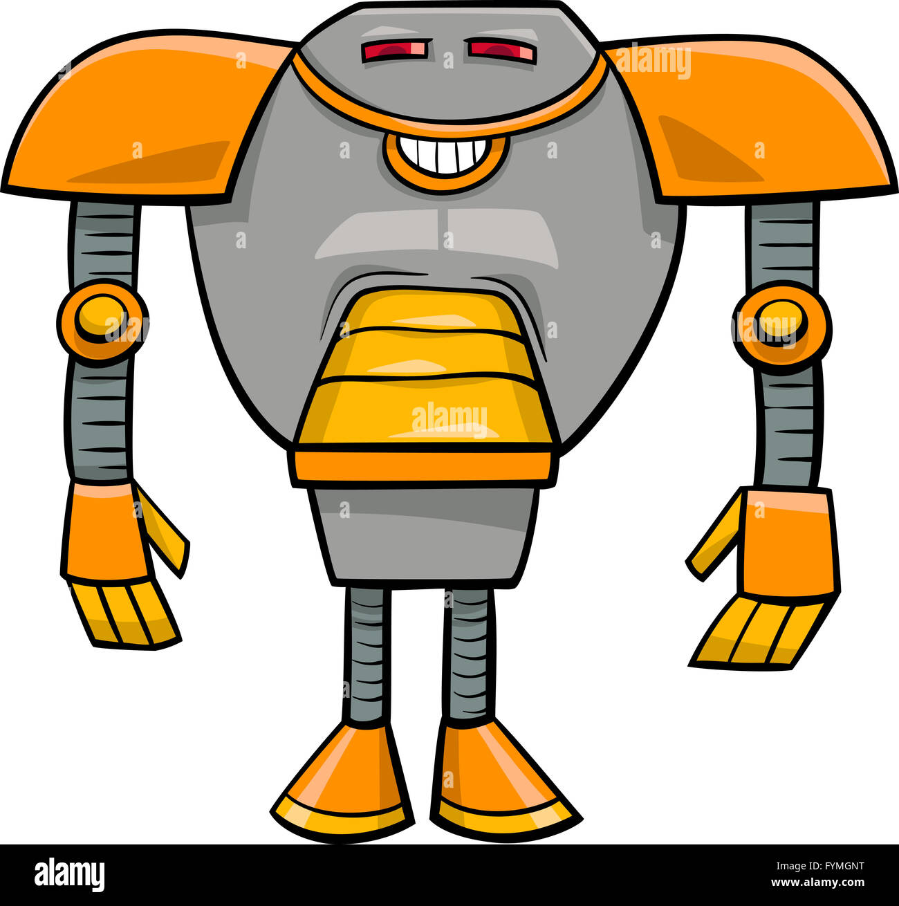 robot character cartoon illustration Stock Photo - Alamy