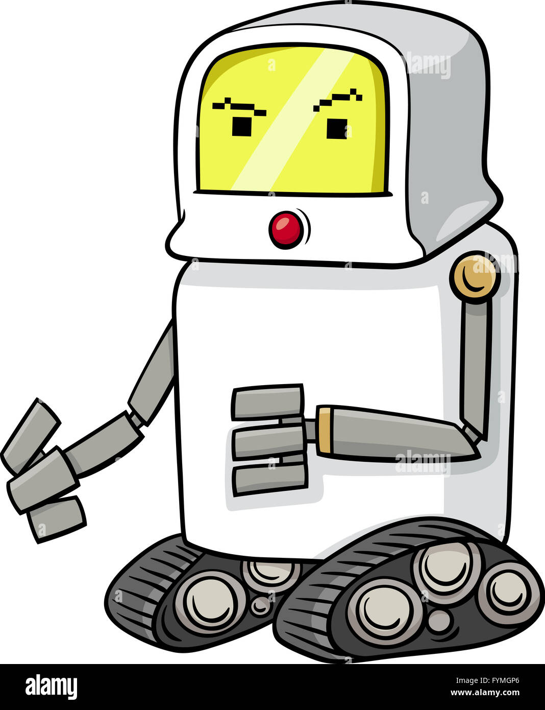 robot character cartoon illustration Stock Photo - Alamy