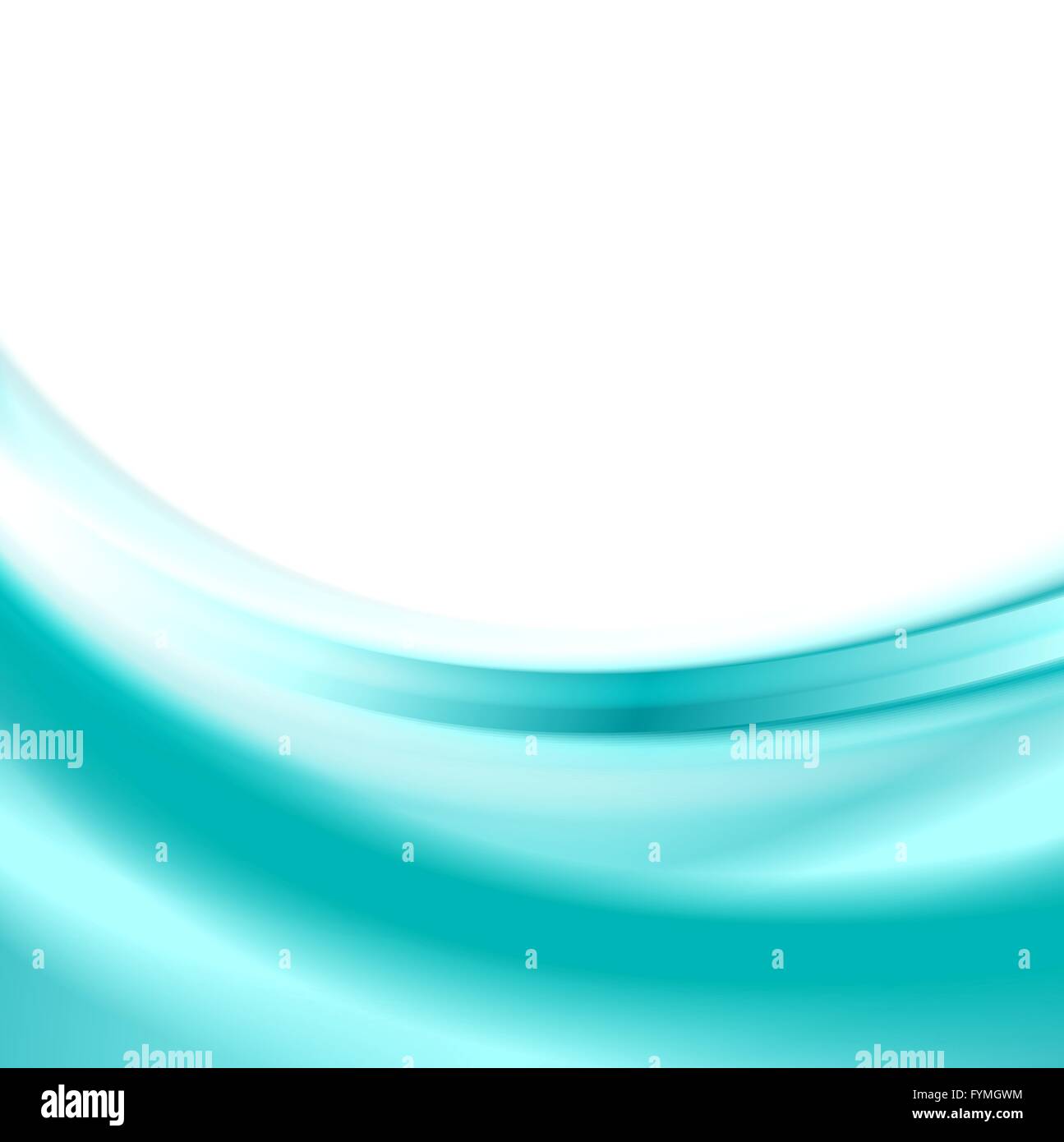 Abstract elegant cyan blue smooth vector waves bac Stock Photo - Alamy