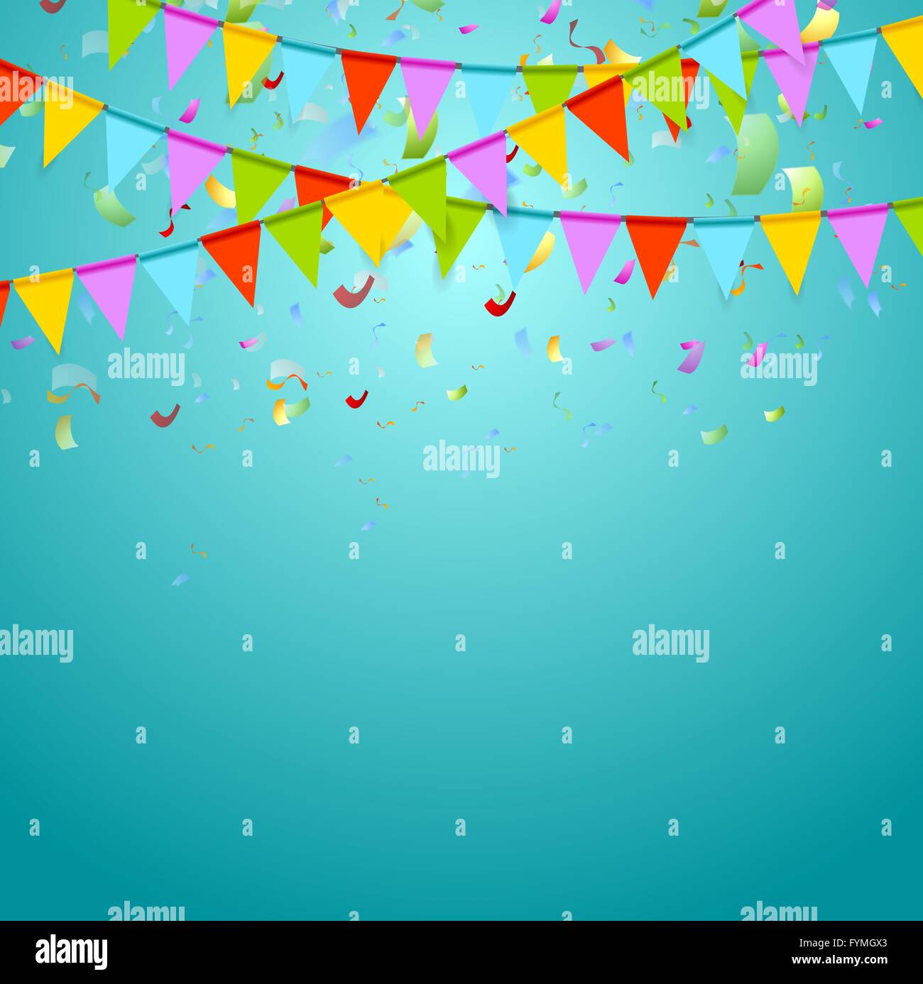 Party flags colorful celebrate abstract background Stock Photo - Alamy