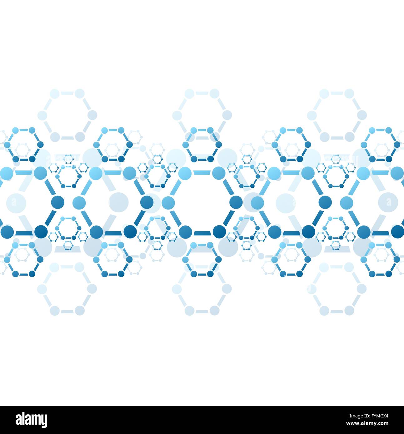 Vector background of blue molecule structure. Medi Stock Photo - Alamy