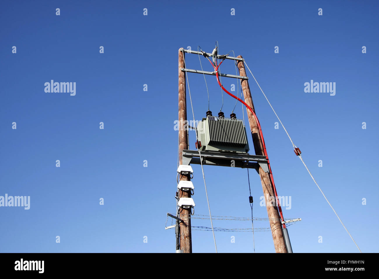 Electric transformer substation Stock Photo - Alamy