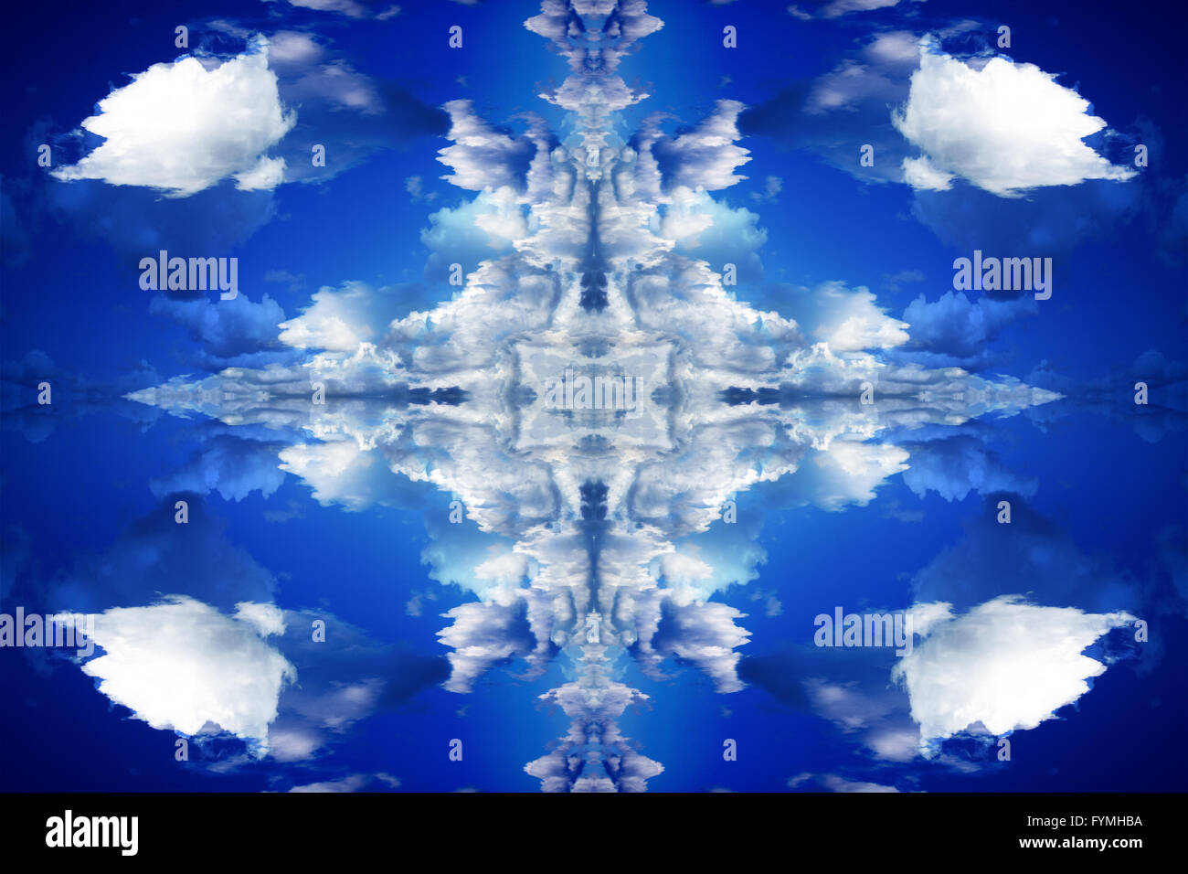 Blue reflected clouds background Stock Photo - Alamy