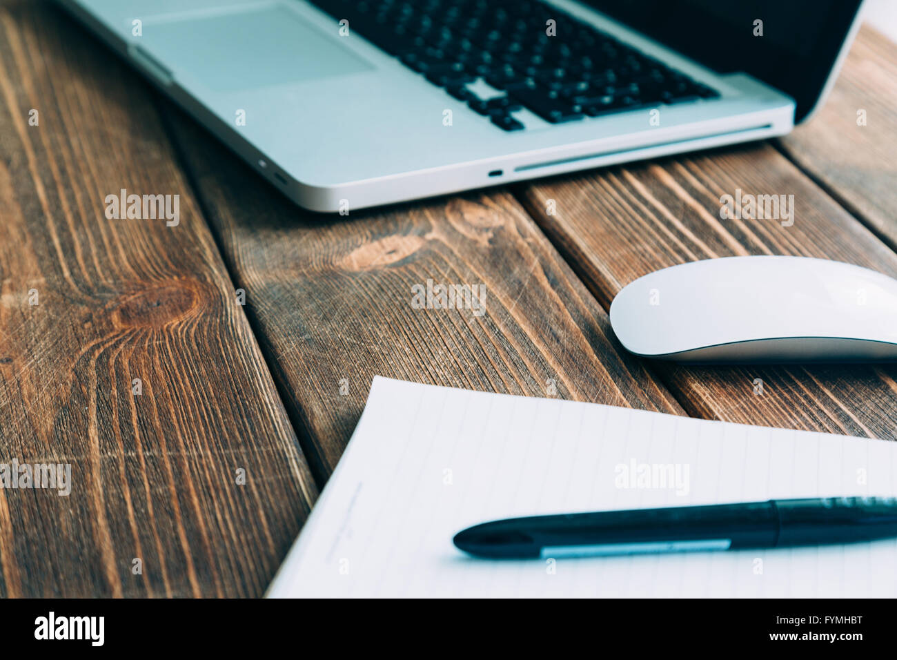 Laptop on the desk Stock Photo - Alamy