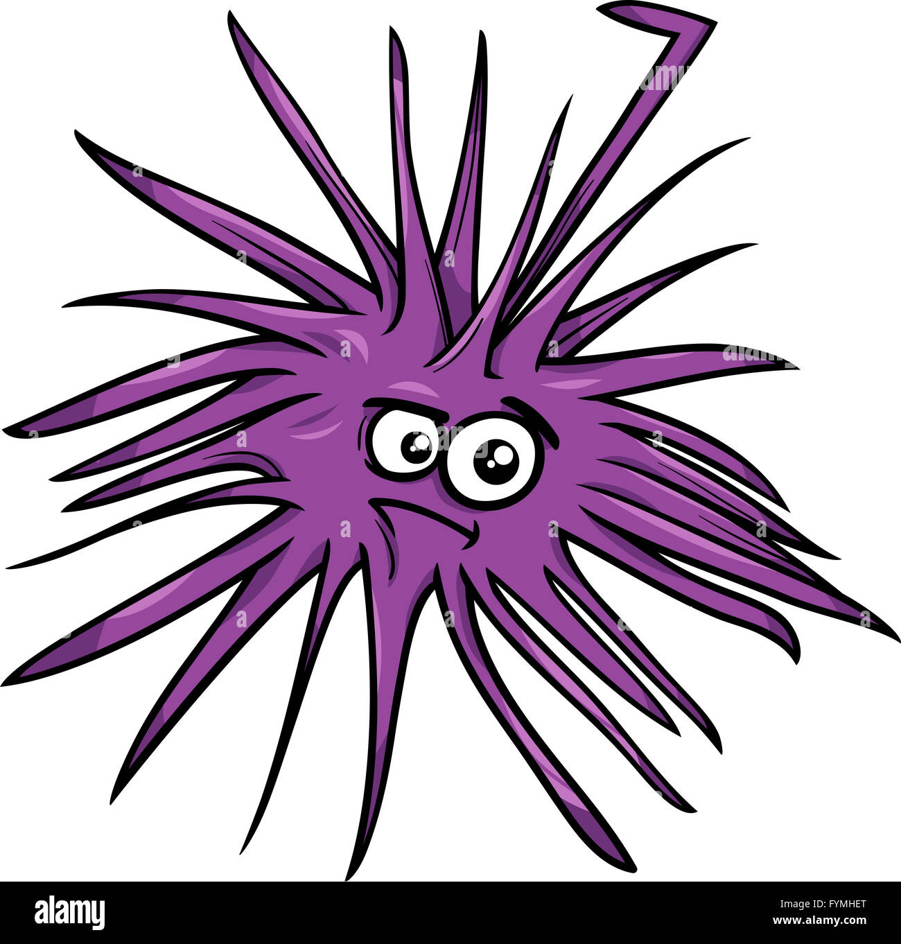 sea urchin cartoon illustration Stock Photo - Alamy