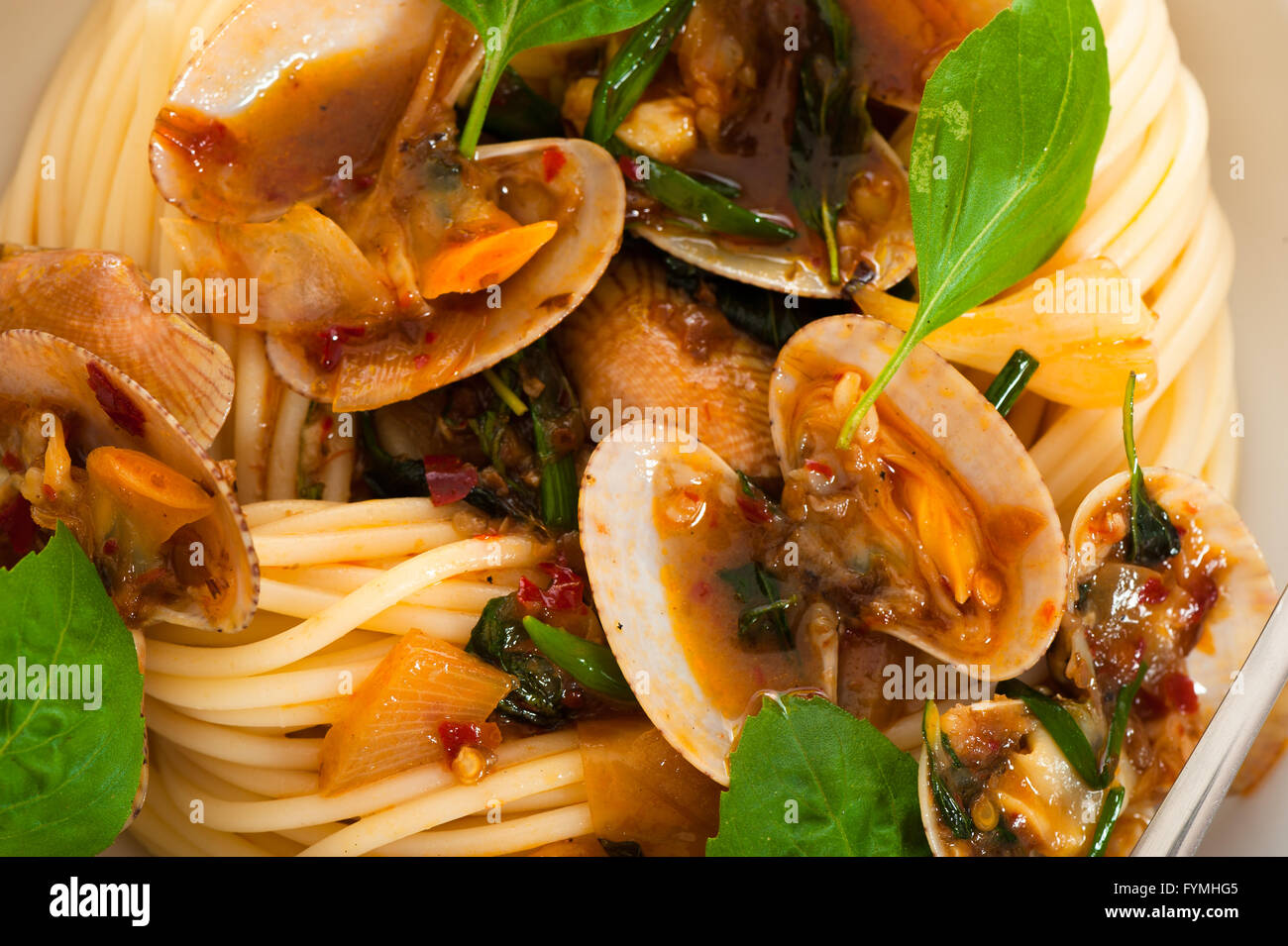 Shellfish and pasta Stock Photo - Alamy