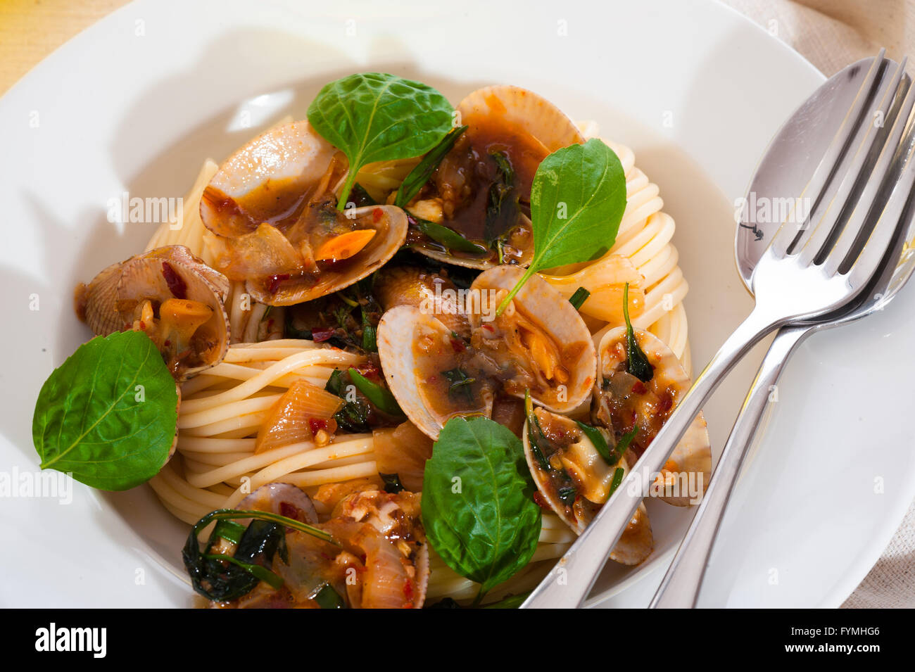 Shellfish and pasta Stock Photo - Alamy