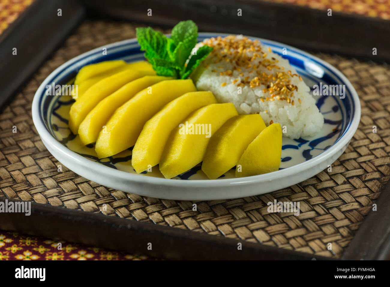 Mango and sticky rice. Thai dessert Thailand Food Stock Photo - Alamy
