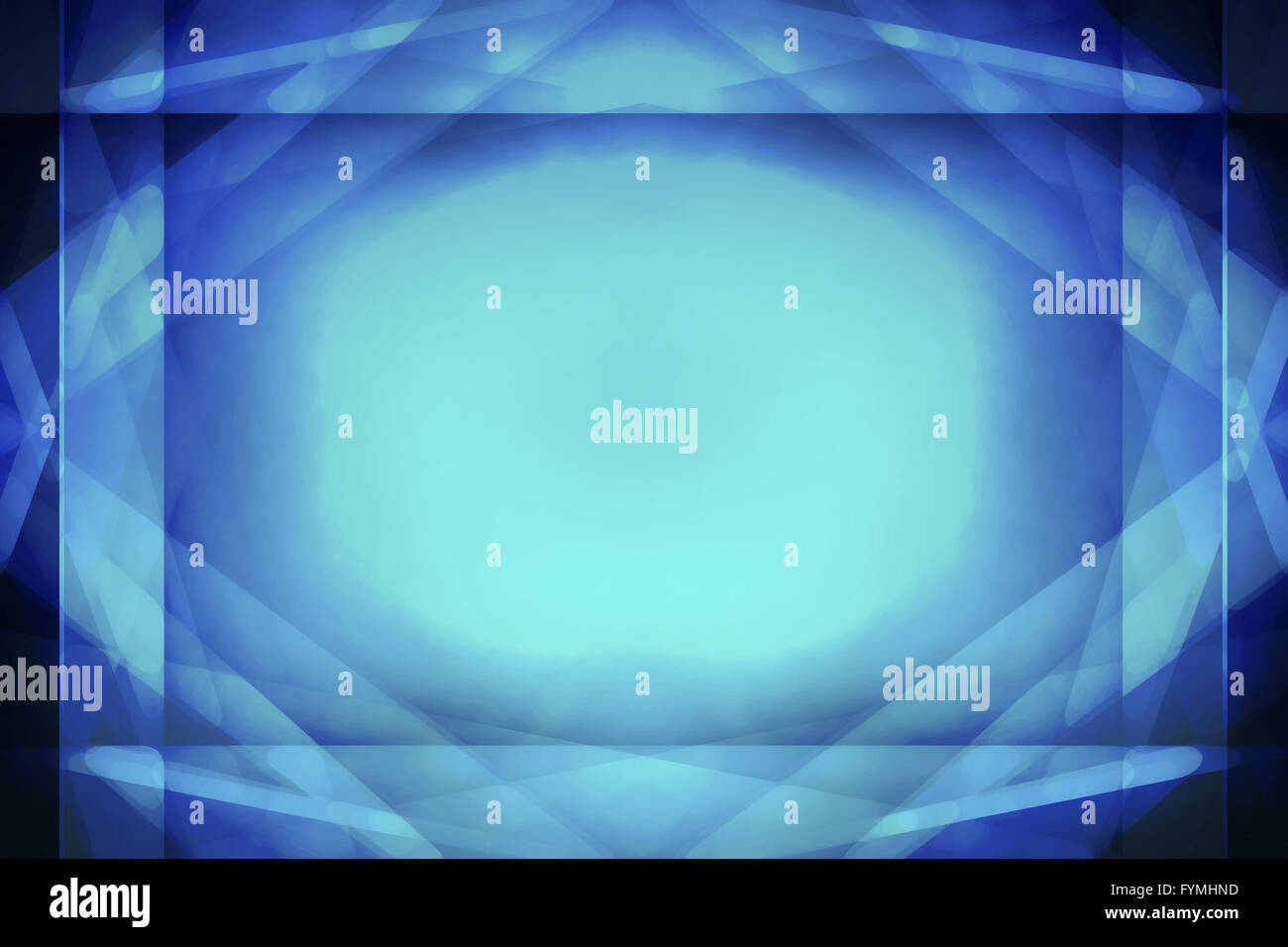 Abstract blue border background Stock Photo - Alamy