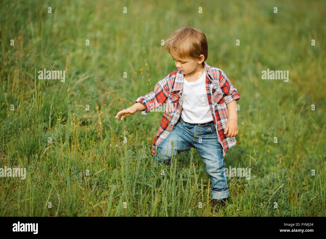 Happy smiling kid outdoor Stock Photo - Alamy