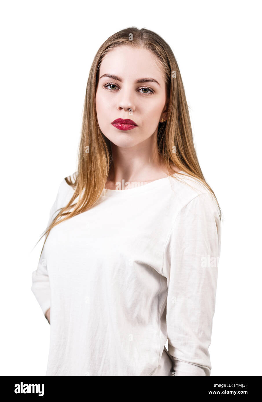 Serious young lady hi-res stock photography and images - Alamy