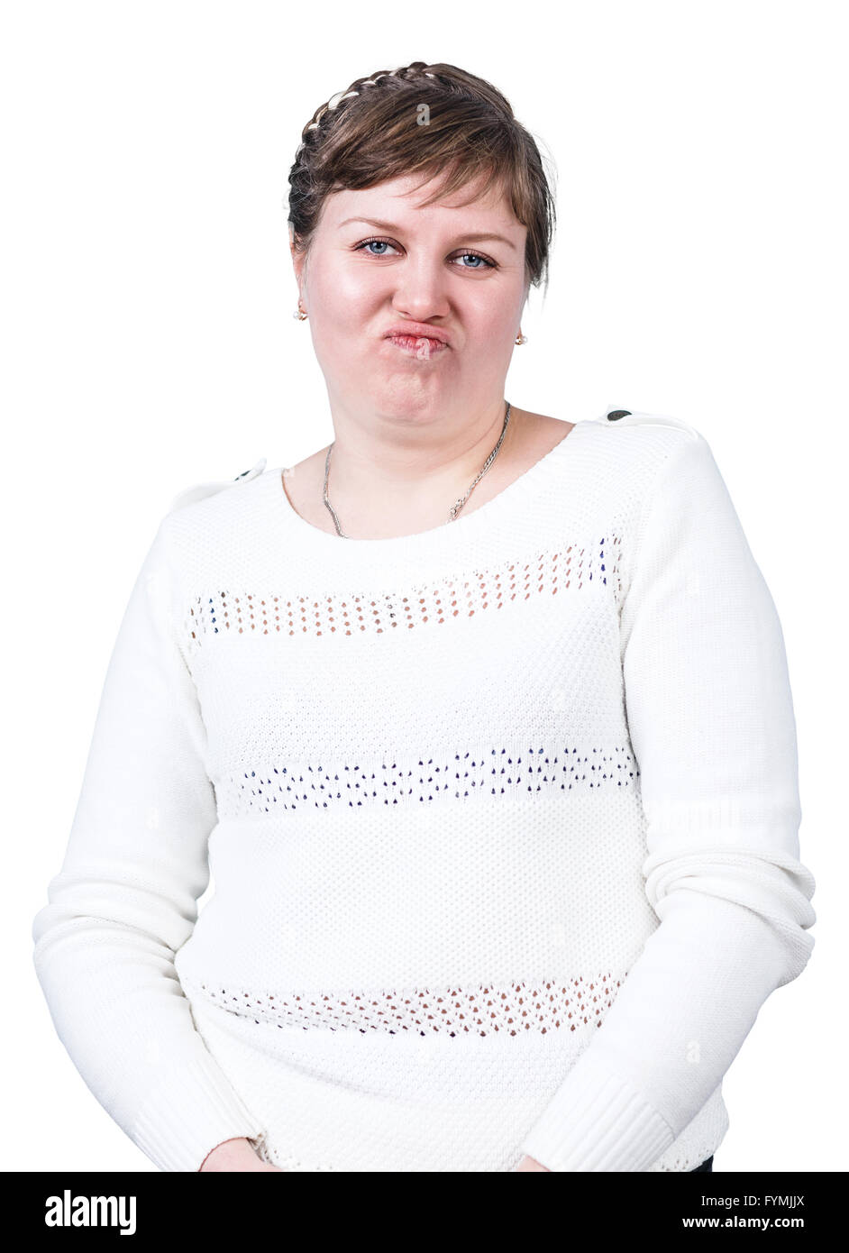 Woman with overweight Stock Photo - Alamy