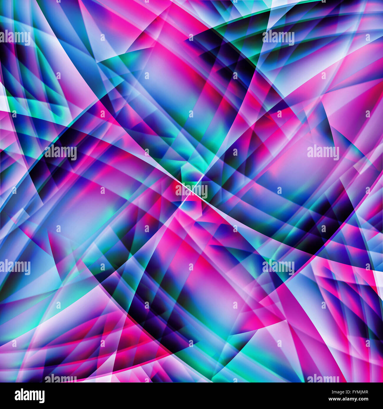 Abstract old chaotic pattern with colorful translucent curved lines ...