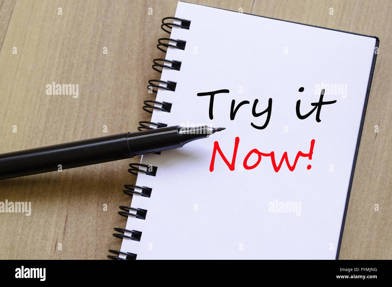 Try it now concept Stock Photo - Alamy