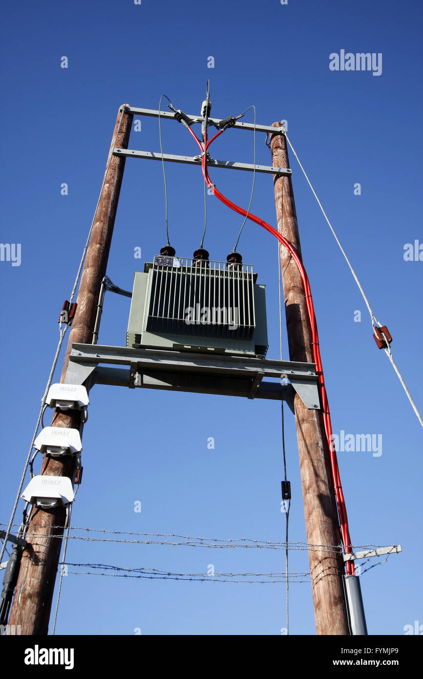 Electric transformer substation Stock Photo - Alamy