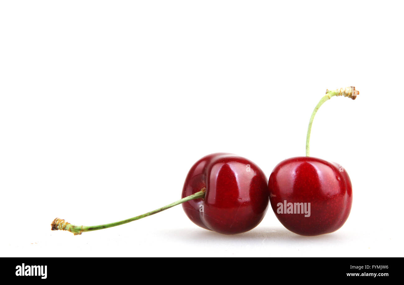 Cherry isolated on white background Stock Photo - Alamy