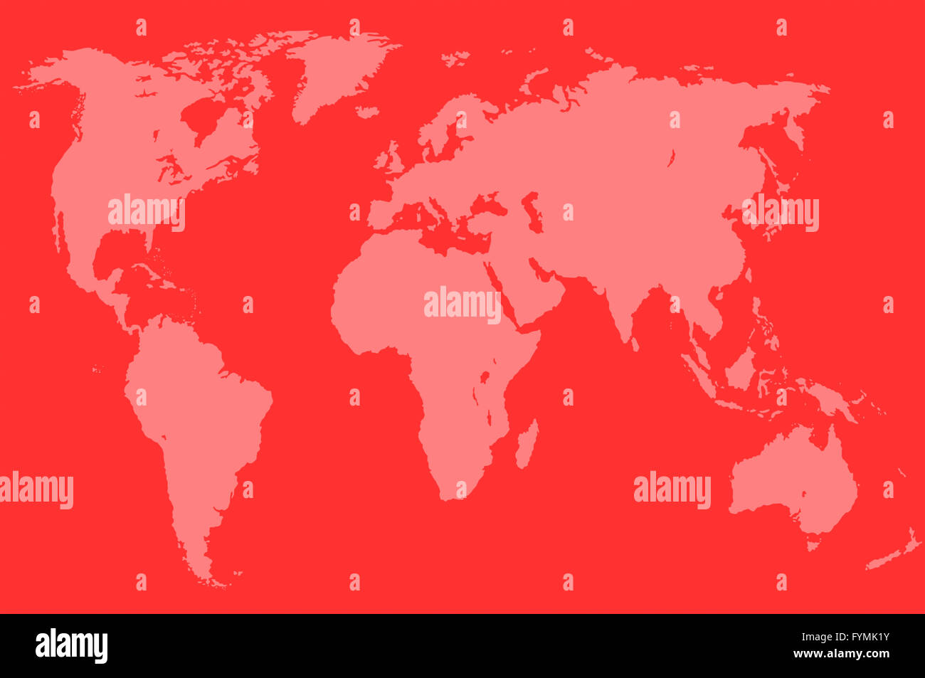 red world map, isolated Stock Photo - Alamy