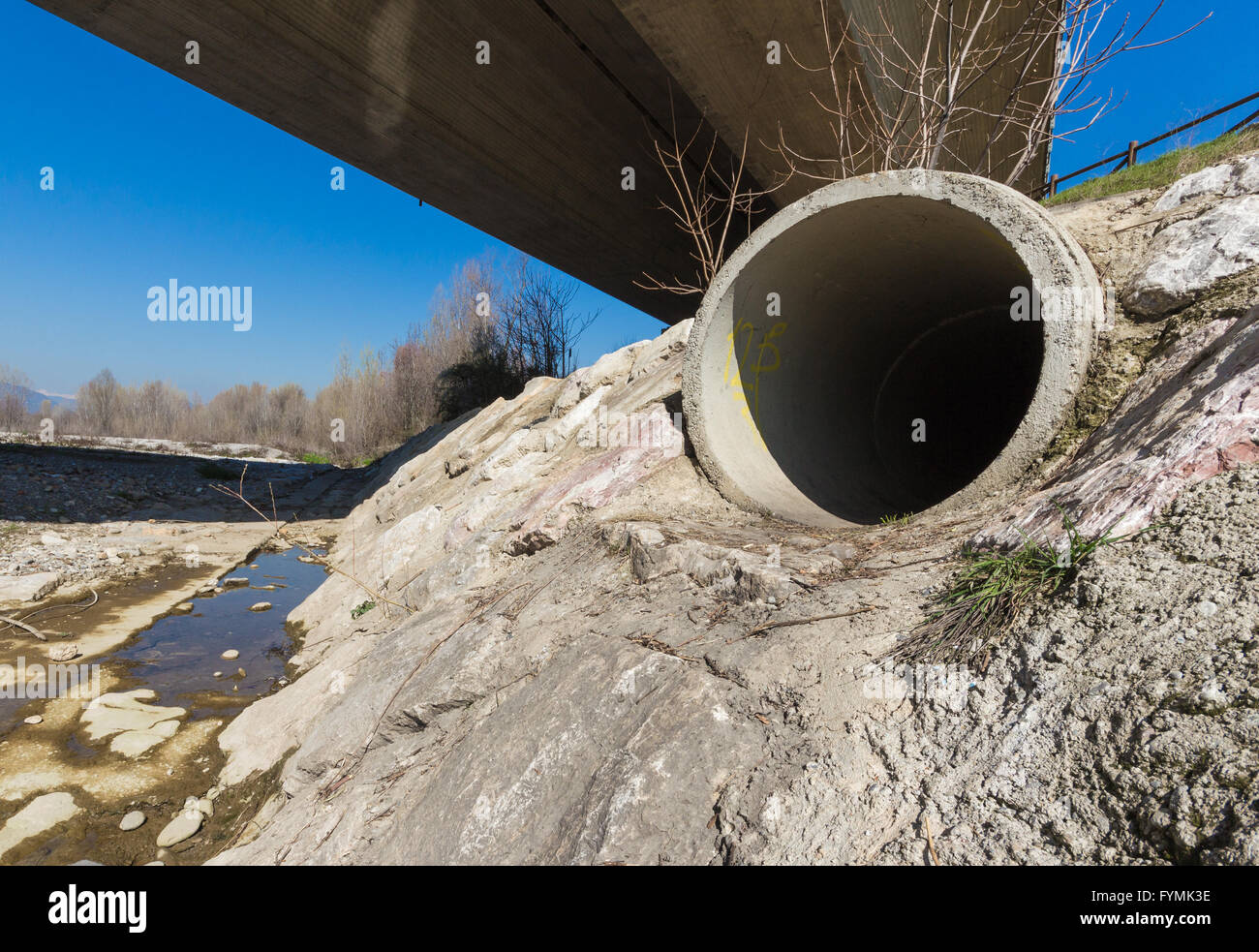 Waste water tube Stock Photo - Alamy