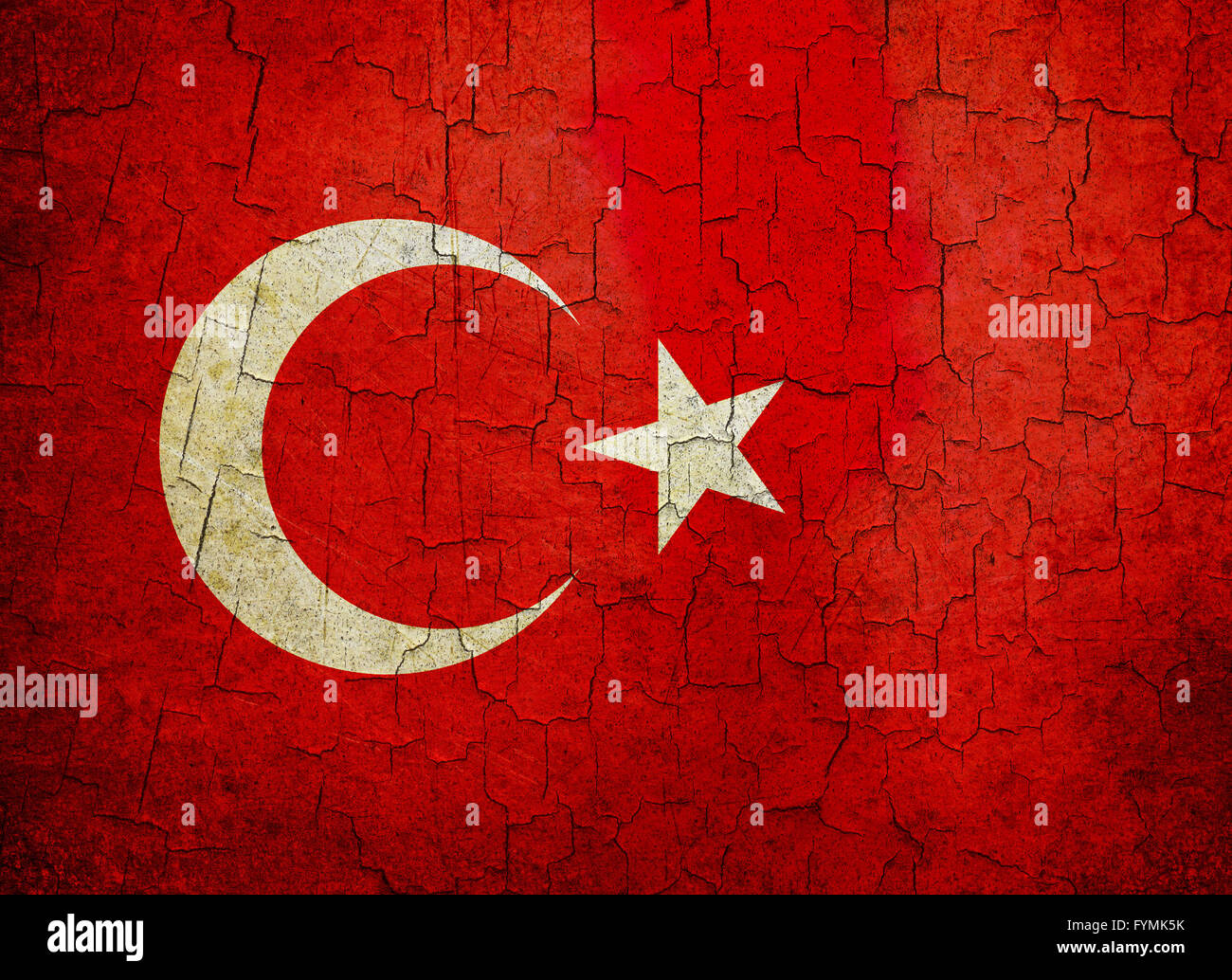 Grunge Turkey flag Stock Photo - Alamy