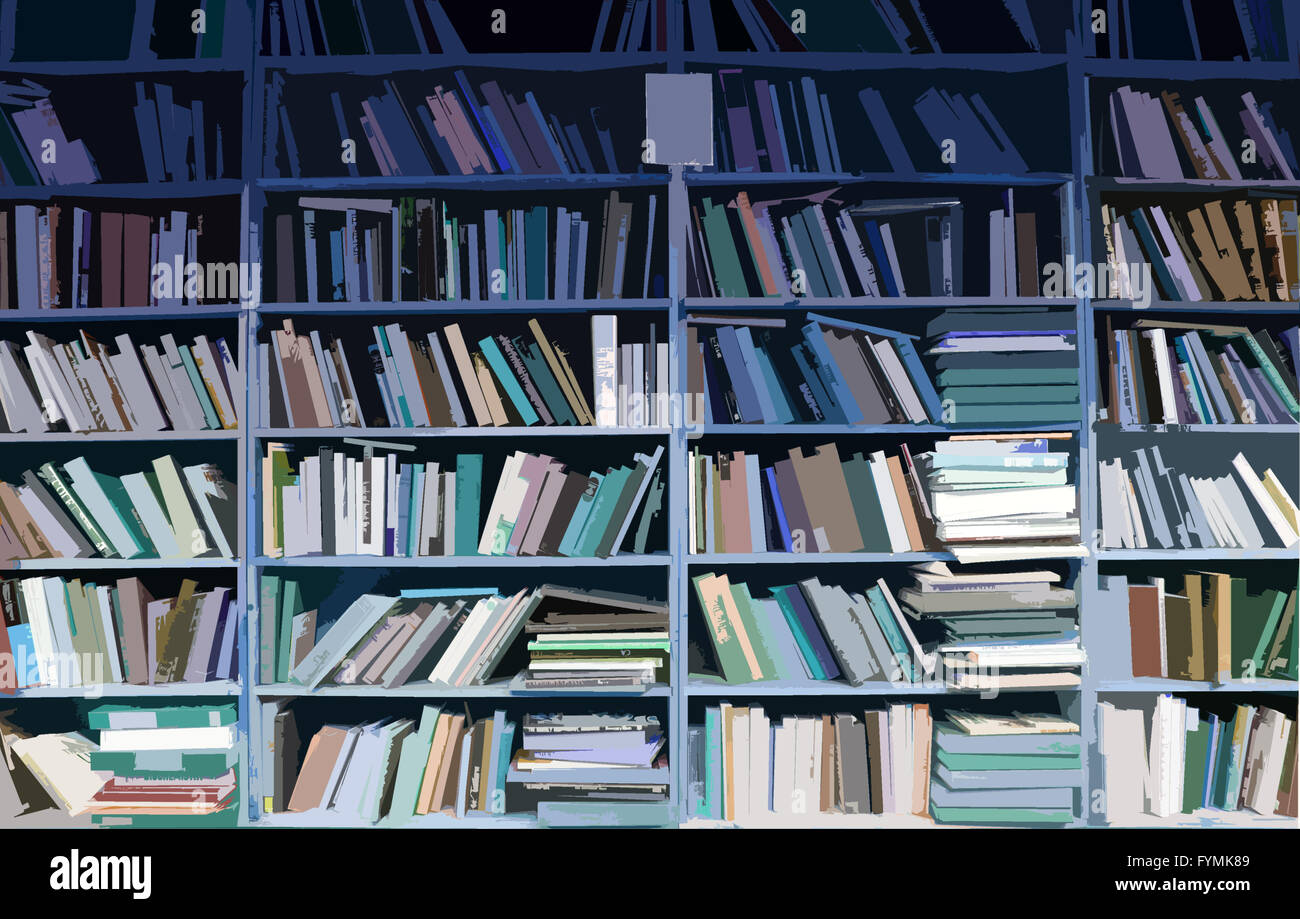 Full bookshelves hi-res stock photography and images - Alamy