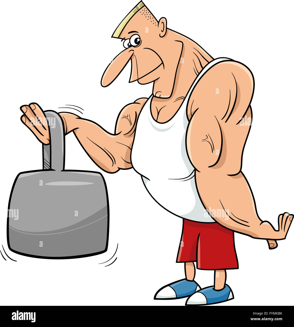 Big cartoon strongman lifting heavy hi-res stock photography and images ...