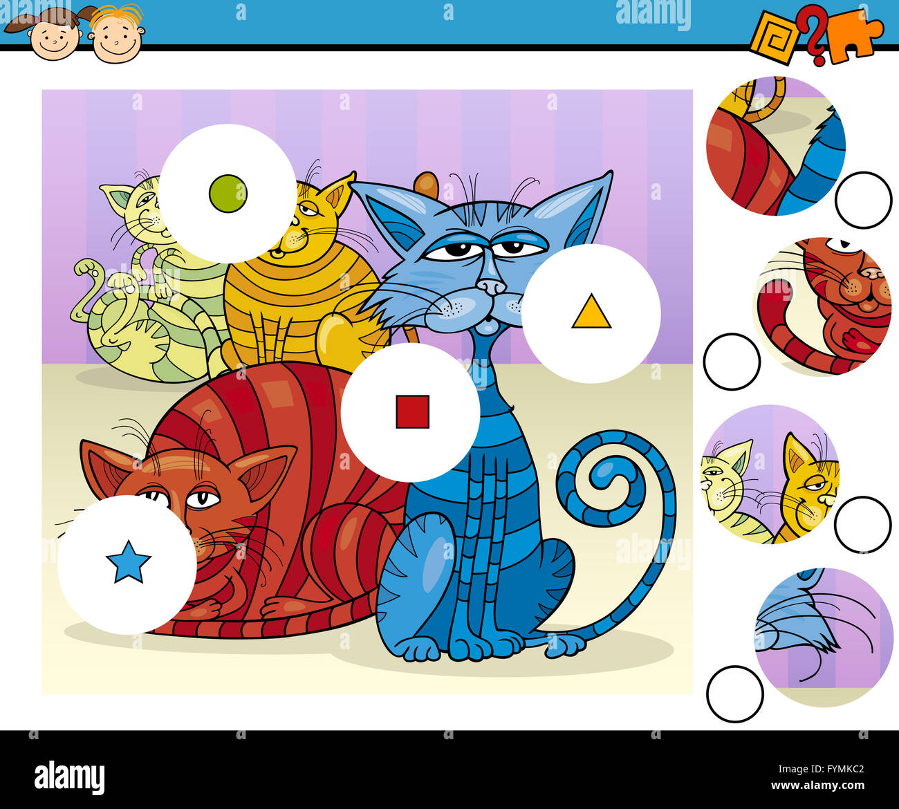 educational preschool game cartoon Stock Photo - Alamy