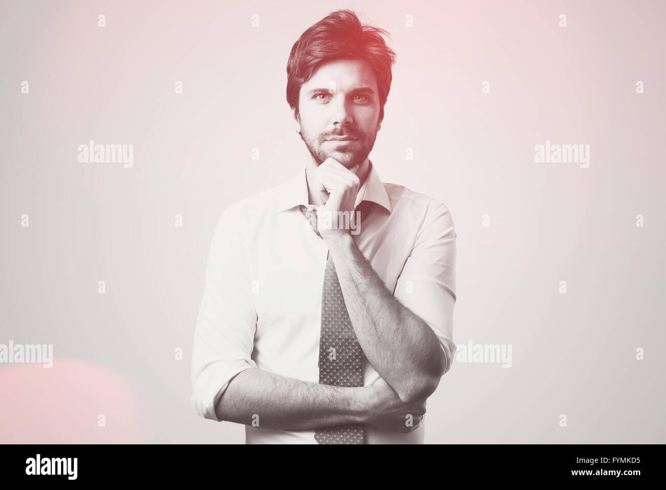 Portrait confused bearded man hi-res stock photography and images - Alamy