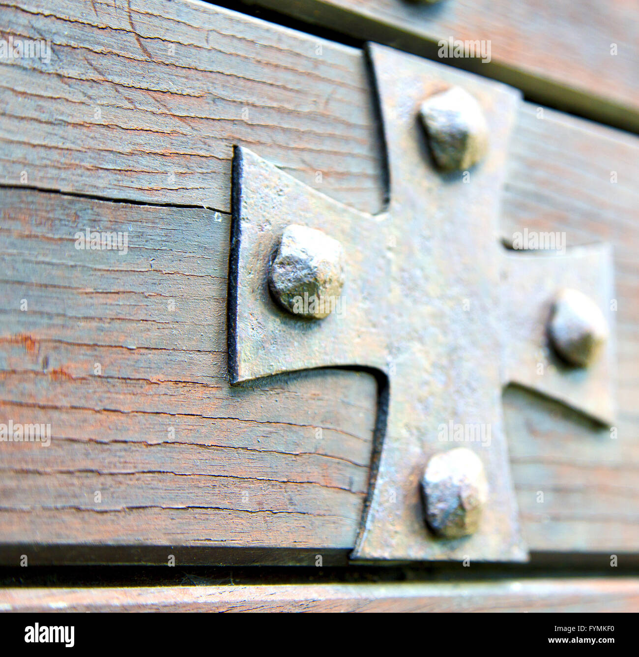 cross lombardy arsago seprio abstract blur closed wood italy Stock ...