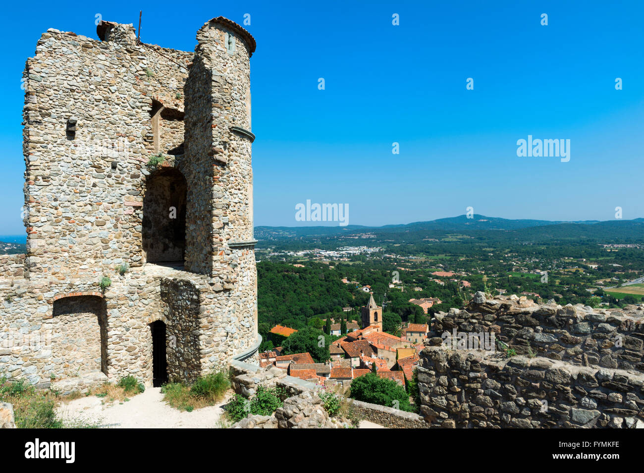 Grimaud castle, Var, Provence Alpes Cote d’Azur region, France Stock ...