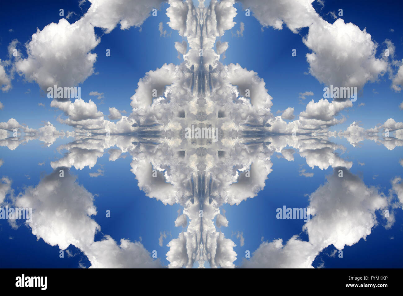 Blue reflected clouds background Stock Photo - Alamy